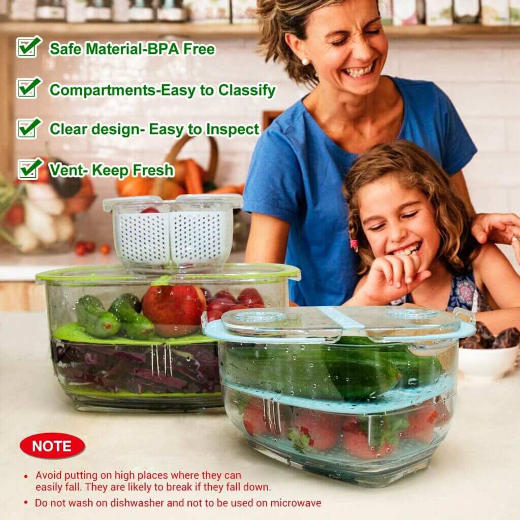 Fresh Produce Vegetable Fruit Storage Containers - Top Kitchen Gadget