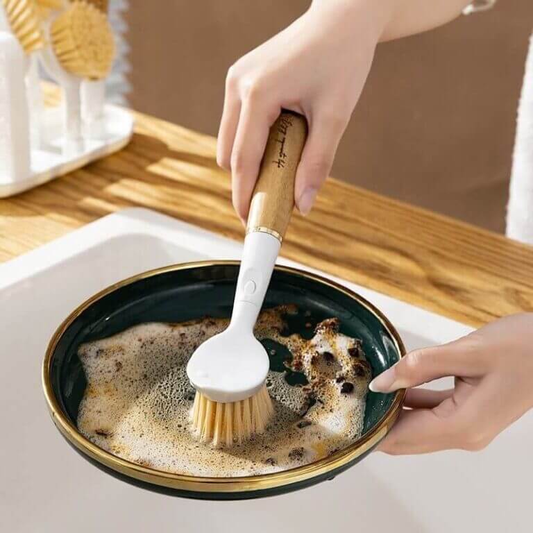 Dish Brush Set With Storage Holder 4in1 Kitchen Cleaning Brush Set ...